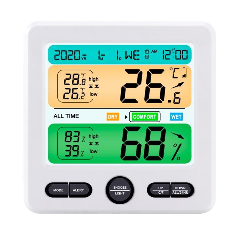 Indoor Color Digital Display Thermometer & Hygrometer Household Large ...